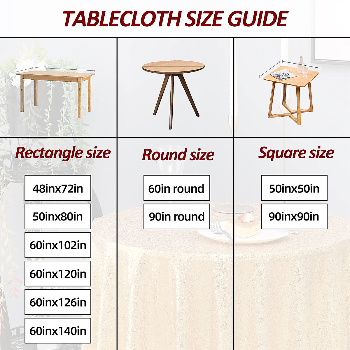 nanbowang Dark Green Sequin Tablecloth Glitter Sparkly Iridescent Shimmer for Rectangle Table Cloth 50 X 50 Table Covers Decorations for Birthday Party Supplies Event Wedding Table Skirt Decor