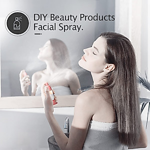 miermagic 1/2oz 1oz Vacuum Cosmetic Bottles Toiletries, Plastic Airless Pump/Spray Bottles for Toner, Cream and Shampoo, Travel Size Dispenser Refillable Containers (Pack of 4)