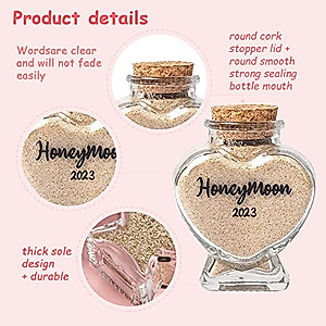 Qunrwe Honeymoon Essentials Bridal Shower Gift Wedding Registry Gift Honeymoon Travel Gift for Couples Newlywed Fiance Honeymoon Sand Jar with Love Message Pills (Gift Box Includes)