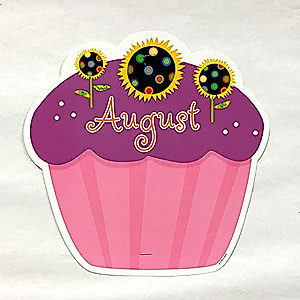 Creative Teaching Press Cupcake Accents for Bulletin Boards & Classrooms, CTP 10” Jumbo Designer Cutouts, 12-Piece Set, Multicolor