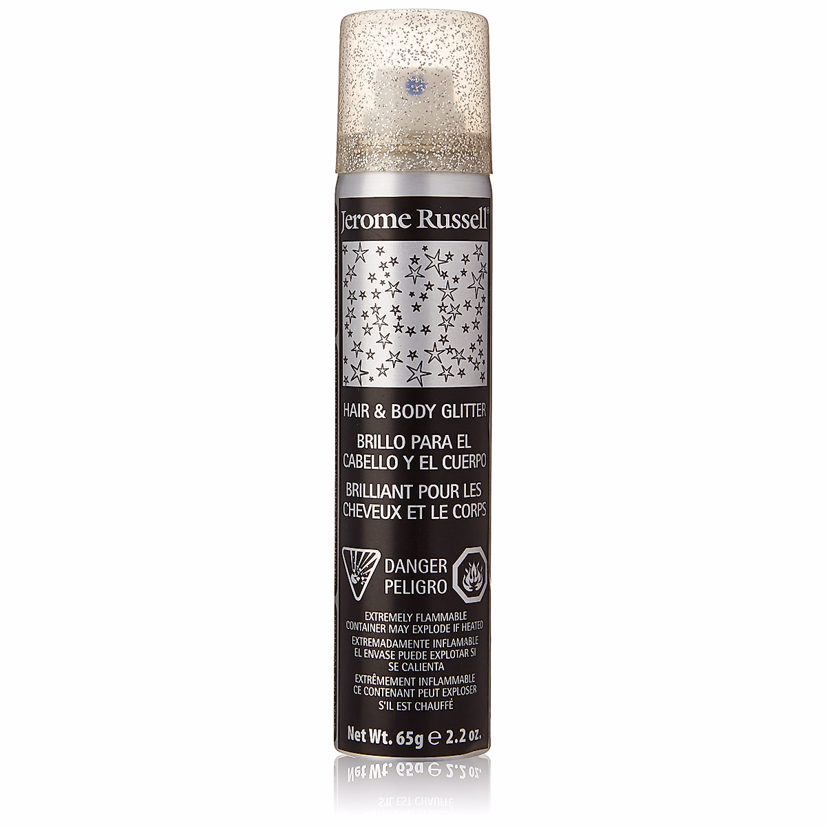 Jerome Russell Hair and Body Glitter Spray, Silver, 2.2 Fluid Ounce