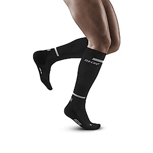 CEP Men's Tall Running Compression Socks 4.0 | Athletic Long Performance Socks, Black, Men, IV