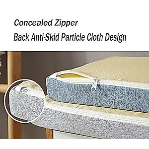 Hruile Elegant Solid Color Bench Cushion, Seat Cushion for Indoor/Outdoor Bench Patio Furniture Swing, Non-Slip Settee Sofa Couch Cushion Dining Chair Pads,31.5x15.7x2in,Yellow