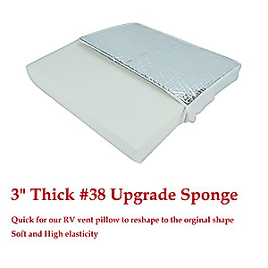 KAFLLA RV Vent Insulator 22" x 14" x 3" Universal RV Skylight Cover with Reflective Surface RV Skylight Insulator Energy Saving Sunroof