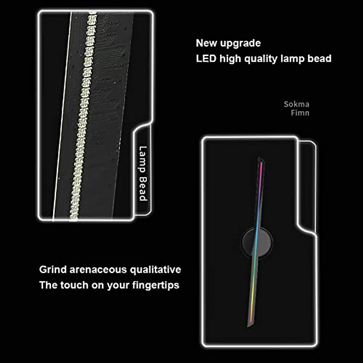 Vbestlife 3D Hologram Advertising Fan, WiFi Projector Support Screen Casting, Holographic Display Air Fan with 224LED, Adjustable Video Projectors for Office Business Store(Black)