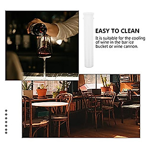 FRCOLOR Ice Cube Stick Mold Plastic Column Mold Freezer Tubes Bar Ice Storage Box Reusable Water Bottle Cooling Rod 30cm White