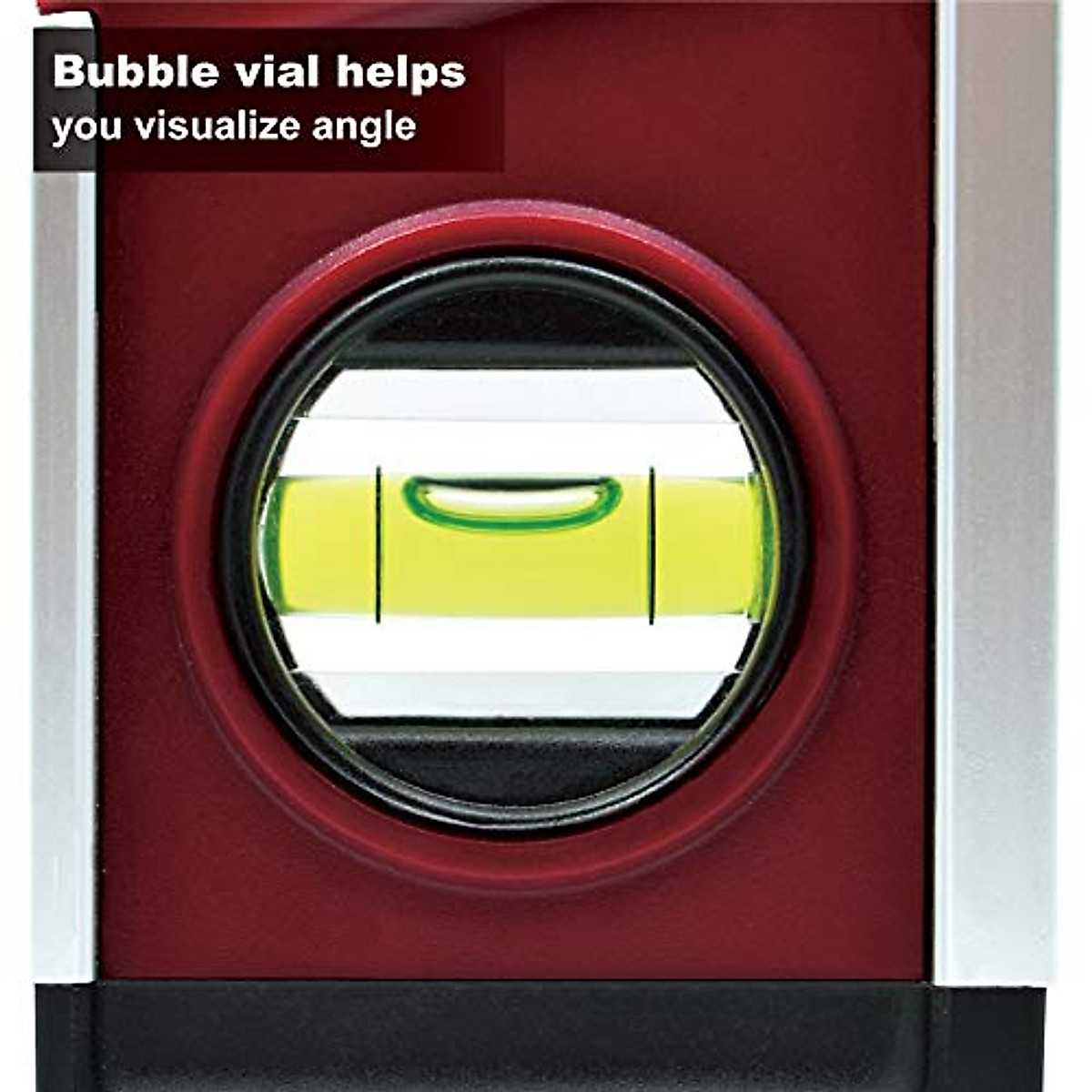 Calculated Industries 7210 AccuMASTER PRO Digital Torpedo Level and Protractor | 10” Inch | Neodymium Magnets | Bright LED Display | IP54 Dust/Water Resistant, Red