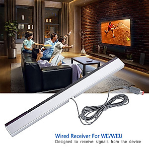 Wired Infrared Ray Sensor Bar, Sensor Bar for Wii System Wired Receiver & Standcfor Nintendo WII Console