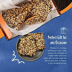 Rocky Mountain Chocolate Large English Toffee | Handcrafted with Rich Milk Chocolate, Sweet Cream Butter, & California Almonds | Perfect Chocolate Gift Box for Birthday, Christmas – Your Love for Sweetness in Every Bite! 16 Ounce