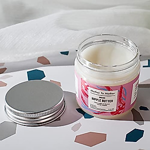 Organic Nipple Butter Breastfeeding Cream by Mother To Mother | Lanolin-Free, Safe for Nursing & Dry Skin, Non-GMO Project Verified, 2 FL oz, White, 2 Ounce