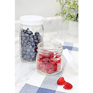 Cornucopia Wide Mouth Plastic Mason Jar Lids with Silicone Seal Rings (24-Pack Deluxe Set)