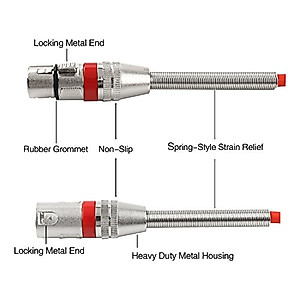 Disino 6 Pack Multi-Color XLR Patch Cables, 3-Pin Balanced XLR Male to Female Microphone Cable Mic Cords - 3.3 feet/1 Meter