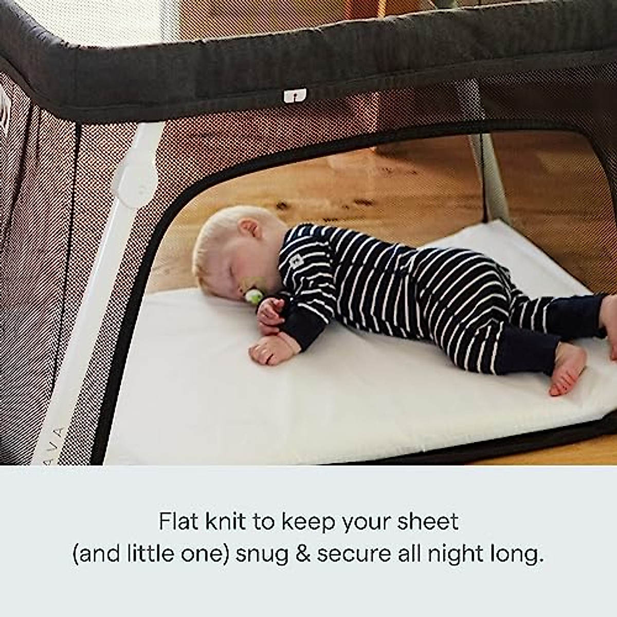 Guava Lotus Travel Crib Sheet | 100% Cotton Fitted Sheet with Manufacturer-Approved Fit | Soft & Breathable Crib Sheet for Your Baby's Comfort | Unisex Sheet for Infants and Toddlers