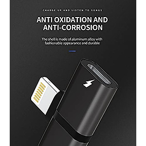 2pack,Headphone Adapter Compatible for Lightning Double to Audio Jack and Charger Earphone Charging Splitter Compatible with iPhone 11 12Mini pro max xs xr x 7 8plus for ipad air Connector for Apple