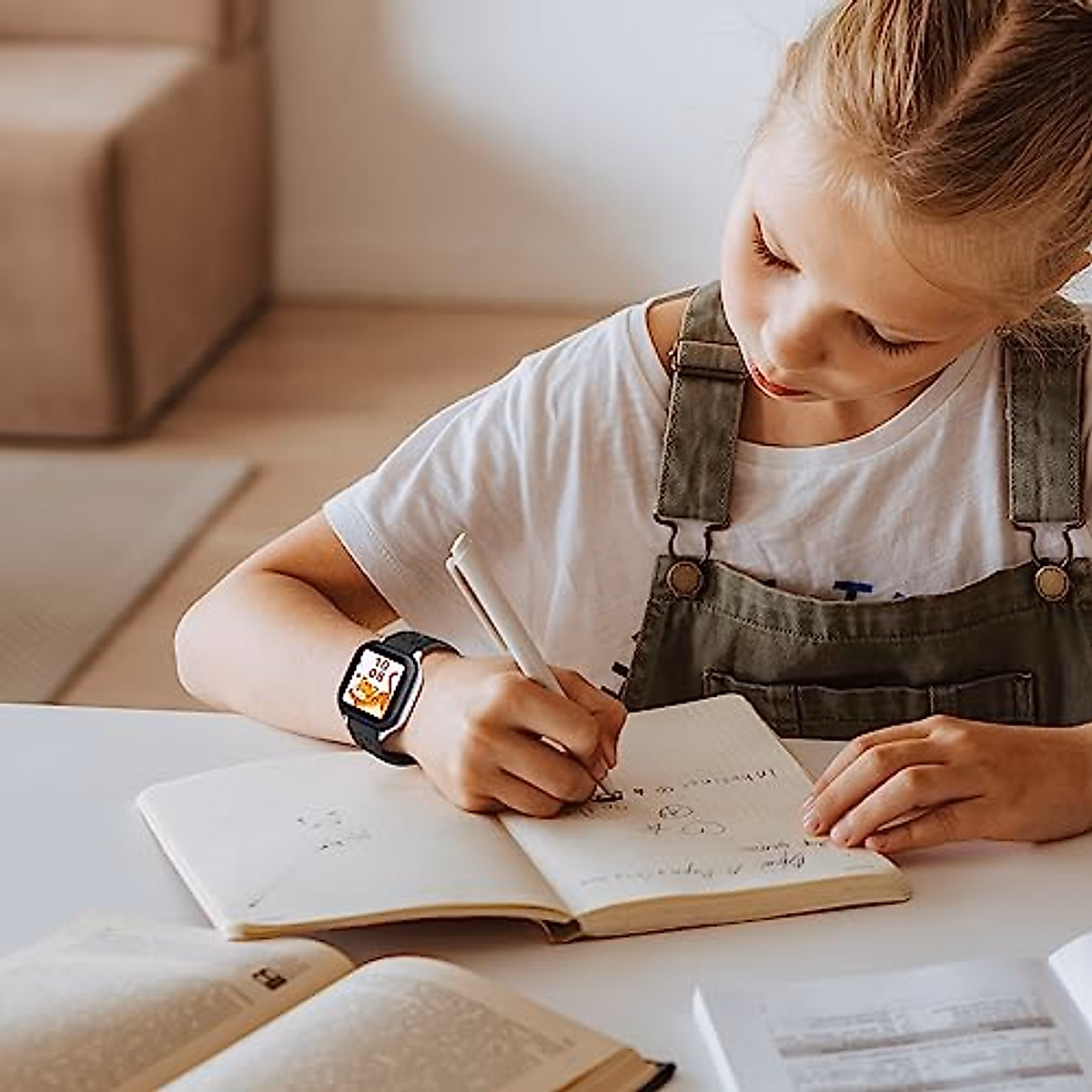 Ookids 3 Pack Leopard Engraved Bands Compatible with Verizon Gizmo Watch 1/2/3 Band Replacement for Boys Girls, Gabb Watch Strap SyncUP Kids Watch Band, 20mm Soft Silicone Sport Wristbands