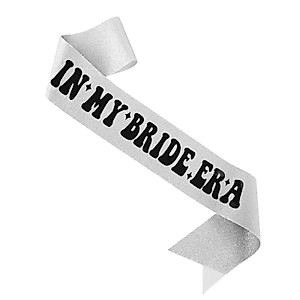 in My Bride Era Sash, Free Size Bride to Be Sash with Pin Bachelorette Party Sashes Decoration Bridal Shower Sash Gifts Accessories for Wedding Bridesmaid Favors