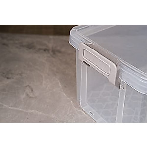 Storage Organizer Set of 1 QT, 2.5 QT and 4 QT Storage Containers with Lid, Set of 9, Clear