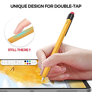 TRONWIN Apple Pencil Pro Case for Apple Pencil 2nd Generation Sleeve Silicone Cover Perfect Grip Skin Classic Design with Sturdy Clip Compatible with Apple Pencil 2nd gen (Classic)