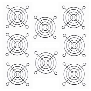 bnafes Fan Grill Metal Household Grill Protector Finger Guard for 60mm Case Fan 8pcs Silver Tone