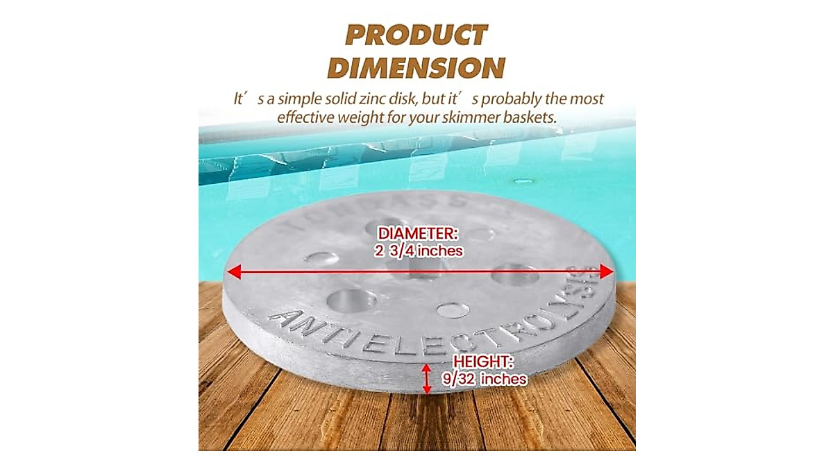 TonGass Zinc Anode Weight - Anti-Electrolysis Sacrificial Anode ...