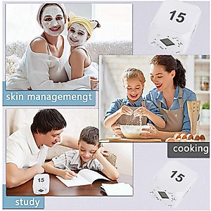 Hoshen Gravity Sensor Cube Timer, 5-15-25-45 Minutes Time Management Countdown Reminder, Kitchen Baking Reminder, Original Box (Without Battery)，Black