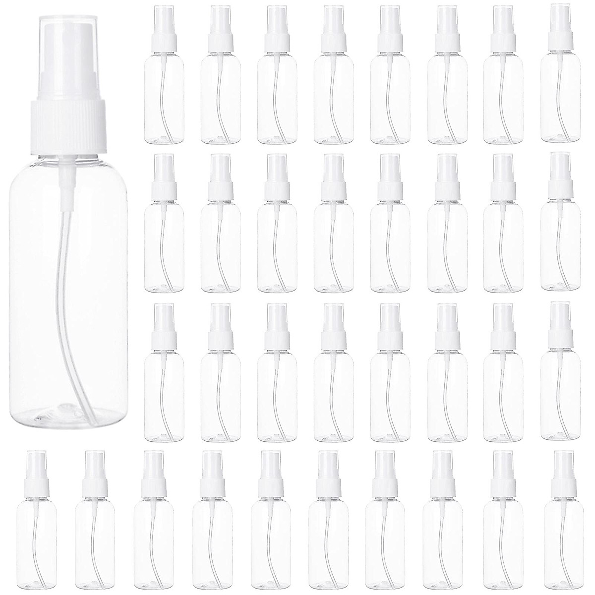 50PCS 2 Oz Spray Bottle Mini Mist Sprayer Clear Fine Small Spray Bottle Empty Travel Spray Bottles Reusable Liquid Containers Water Spray Bottle for Perfume, Plant(60ml)