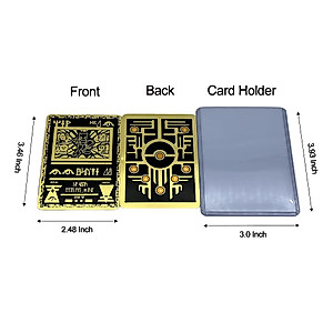 3 Pieces Ancient Metal Cards Limited Supply Collector's Rare Shiny Gold Black Card Best Gift with Card Holders