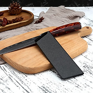 Alpen Edge Knife Guards 6.5" x 1.8" & 10.2" x 2" ABS Plastic/Felt Lined/BPA Free Universal Blade Cover Guards for Chef and Kitchen Knives, 2 PCS, Knives Not Included