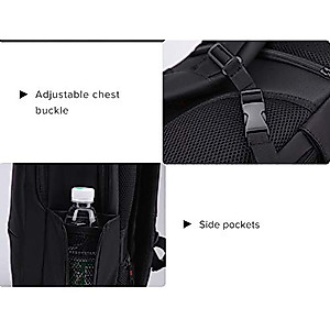 Tigernu Street Style 15.6" Laptop Backpack, Black, 3/4 x 17-inch