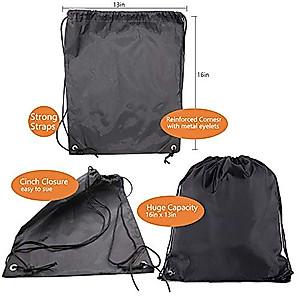 YOROYAL Travel Elastic Clothesline with 6pcs Portable Adjustable Clothes Hanger, 1 Pack Drawstring Organizer Backpack, Perfect for Camping, Hotel and Other Outdoor / Indoor Use (Black)