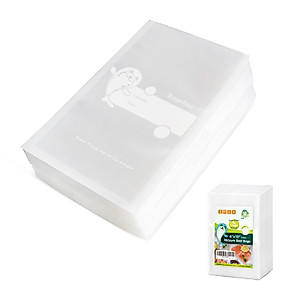 Happy Seal Vacuum Sealer Bags 6" x 10" 130 Pint Size for Food, Pre-cut Food Saver Airtight Vac Storage, Meal Prep or Sous Vide, Commercial Grade Vacuum Seal Freezer Bags