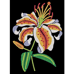 Sequin Art Purple Tiger Lily, Sparkling Arts and Crafts Kit; Creative Crafts for Adults and Kids