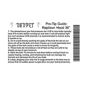 DBDPet Bundle with Reptisun T5 Hood with 5.0 UV-B Bulb 36" by Zoomed - Perfect for 40G Bearded Dragon Tanks - Includes Pro-Tip Guide