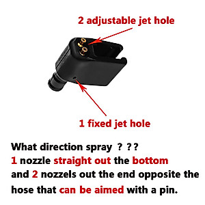 47191 Premium Adjustable Wiper Washer Nozzle Kit Fit for Dodge/Freightliner/Mercedes/Winnebago Sprinter Van Front Windshield Washer Jet | Direct Replacement | Easy to Install | 2 Pack, Ref 68017440AA
