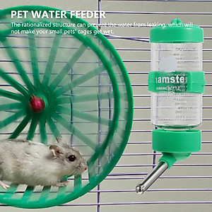POPETPOP 3 Pcs Hamsters Water Bottle - 2.7 oz Automatic No Drip Hanging Drinking Dispenser, Small Animals Water Feeder Drinking Fountain for Guinea Pig Squirrel Rabbit Dwarf Gerbil Chinchilla