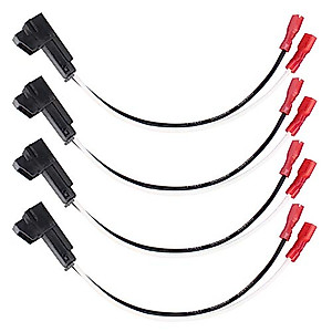 XtremeAmazing Car Radio Speakers Wire Cable Wiring Harness with Adapter Connector Plug Pack of 4