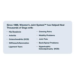 Winston Joint System - for Large Dogs Over 100 Pounds - 100% Natural Whole Food Supplement System for Arthritis, Hip Dysplasia and Joint + Pain Relief - One Month Supply - Since 1992