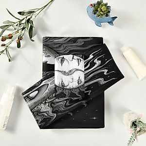 Flradish Sun and Moon Towels 3 Pack Bath Towels for Bathroom Set Soft Cotton Highly Absorbent Lightweight & Quickdry Towel Set 1 Bath Towel,1 Hand Towel,1 Washclothe