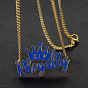 Bad Bananas BBGreek Sigma Gamma Rho Official Vendor - Rhoyalty Blue Necklace - SGRho - Sorority Paraphernalia