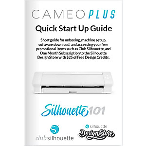 Silhouette Cameo 4 Plus Bundle with 2 Autoblades, 3 Different Cutting mats, CC Vinyl Tool Kit, 100 Designs, and Access to Ebooks, Classes and More