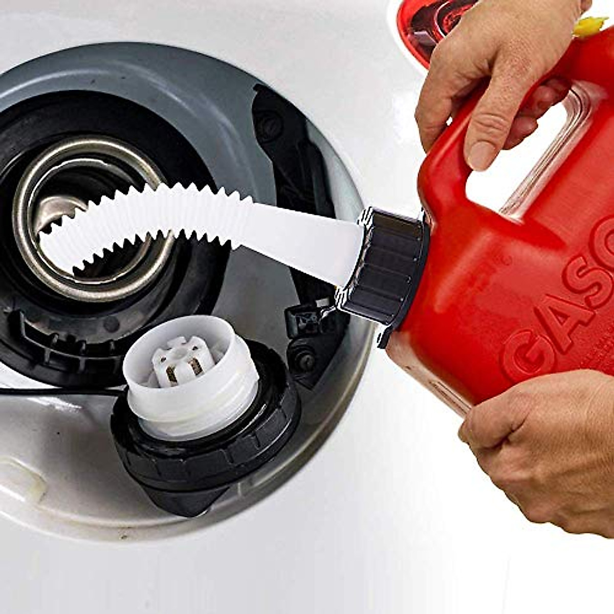 Replacement Gas Can Spouts Improved Design Flexible Pour Nozzle for Older Gas Can Fuel Water Jug 1 2 5 Gal White