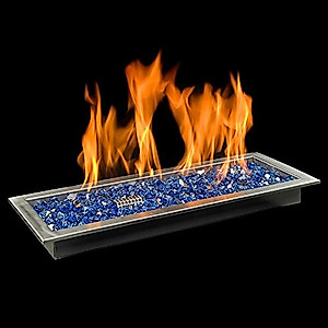 24" x 8" Stainless Steel Rectangular Drop-in Fire Pit Pan With Electric Ignition System kit, CSA Certified, Propane Version