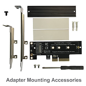 Bejavr M.2 NVME to PCIe 3.0/4.0 x4 Adapter, NVME/AHCI SSD to PCIe Expansion Card with Aluminum Heatsink Solution, Supports PCI-Express X4 X8 X16 Slots