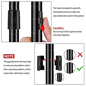 Dlewmsyic 3-Tier Small Wire Shelving Unit, Metal Shelf Height Adjustable 23Lx13.2Wx30.2H 450lbs for Kitchen Pantry Office Rack, Black Storage Shelves