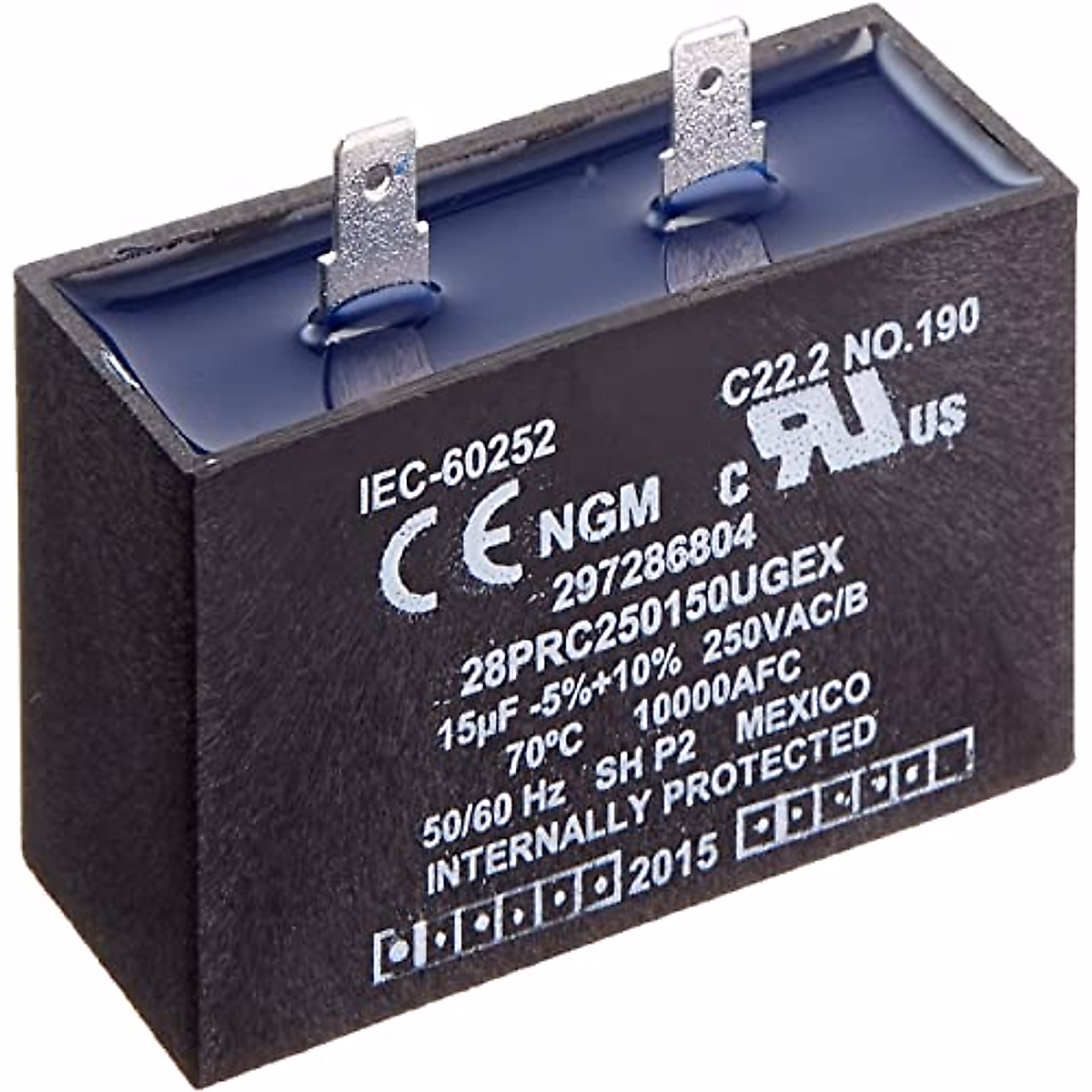 5304464438 Refrigerator Run Capacitor Compatible with Top Brand Replacement with 218909913, 3015552, 3017761, 3091424, 5303289028, 7218909913 and AP4315853