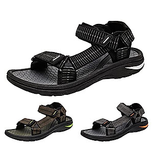 WYBAXZ Toga Costume Sandals Men Men Flat Sandals Fashion And Comfort Soft Bottom Beach Sandals Soft Sandals for (Black, 10.5)