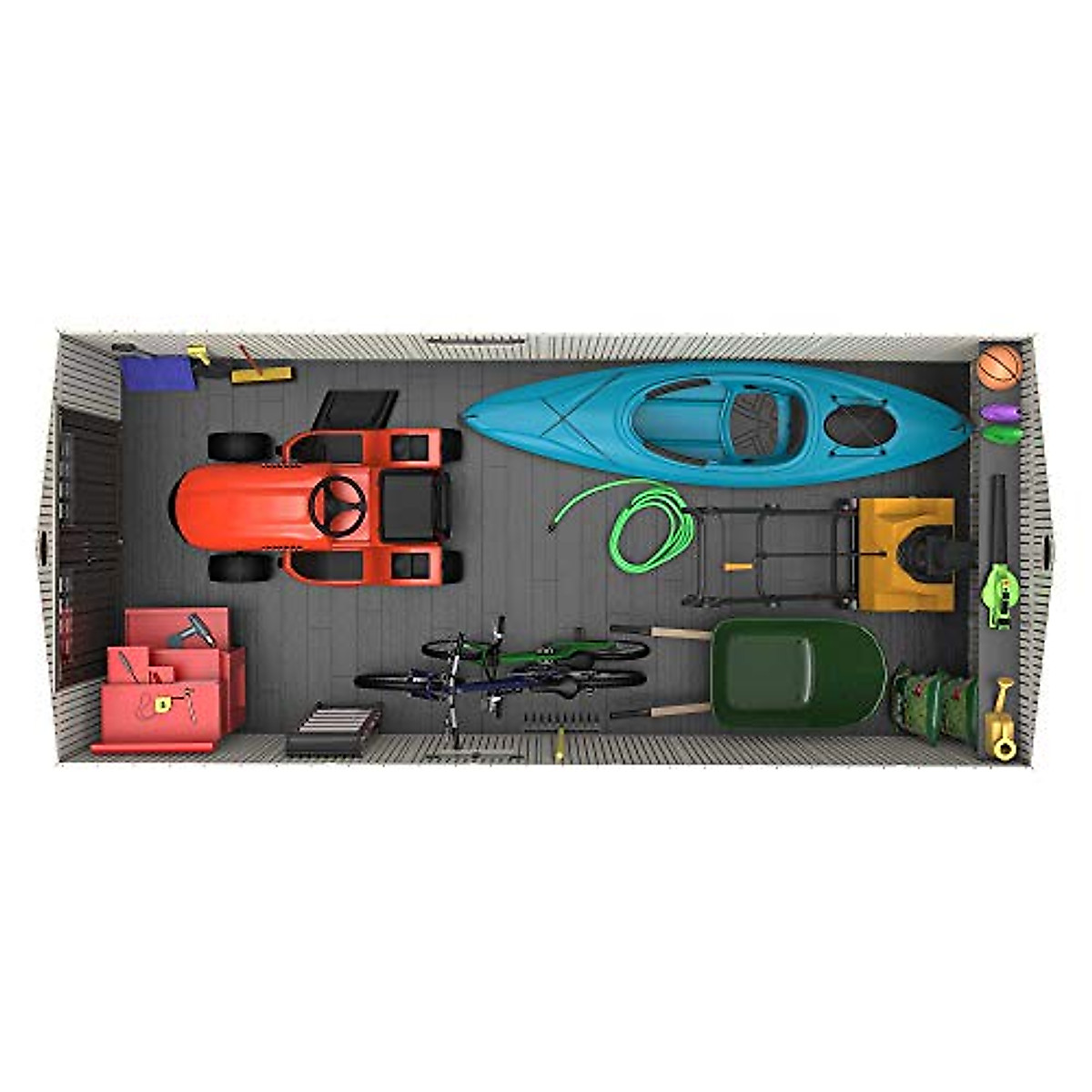 Lifetime 60214 17.5 x 8 Ft. Outdoor Storage Shed, Desert Sand