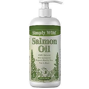 Simply Wild Salmon Oil - Omega 3 Fatty Acids, EPA, DHA - Healthy Joint Supplement - All-Natural Oil for Dogs and Cats - 32 fl oz