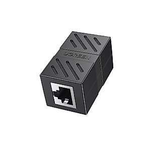 UGREEN RJ45 Coupler Ethernet Extender 1000Mbps, Cat7 Cat6 Cat5e 328ft Ethernet Cable Extender Ethernet Adapter, LAN Connector in Line Coupler Female to Female Black