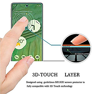 beukei (4 Pack) Compatible for Google Pixel 7 Screen Protector Tempered Glass, (6.3 inch) Touch Sensitive,Case Friendly, 9H Hardness